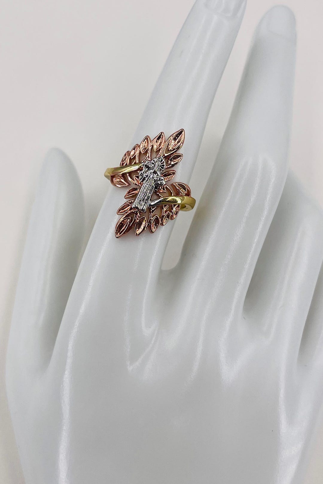 San Judas Tadeo Ring/san Benito Ring/14k Laminated Gold Ring/jewelry ...