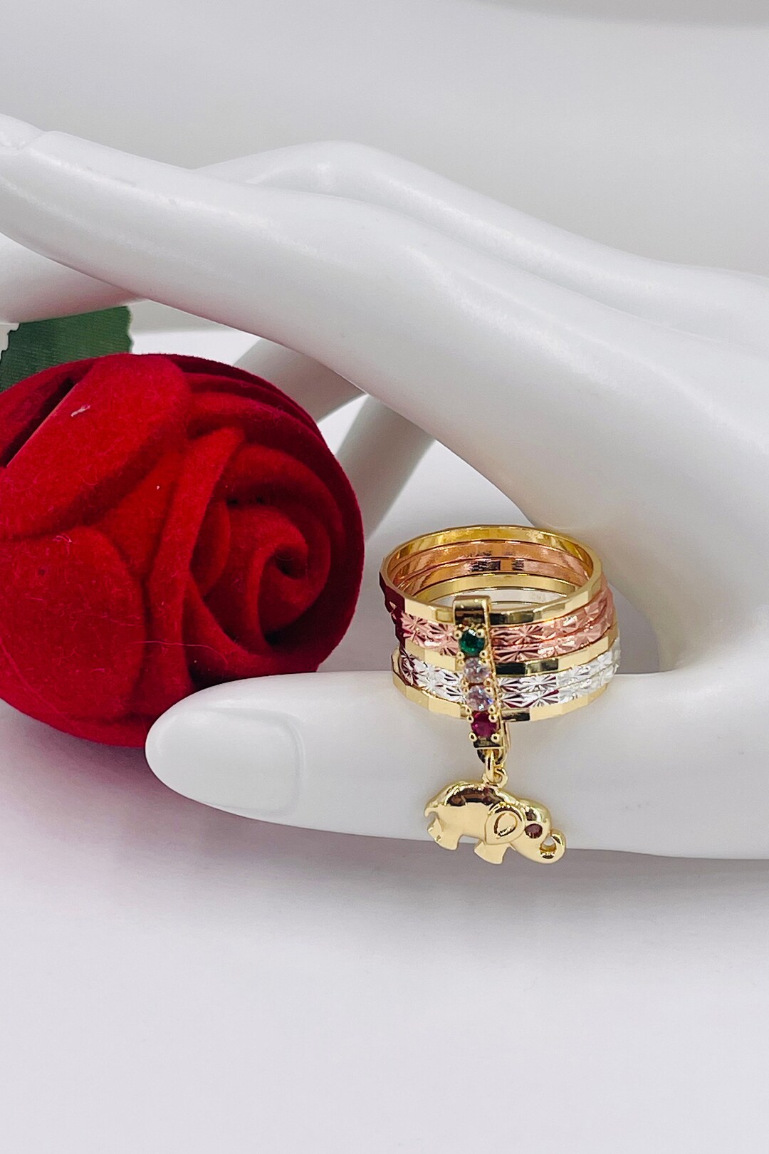 Elephant Ring, Good Luck Ring, Good Luck Ring, Weekly Ring, Gold Plated ...