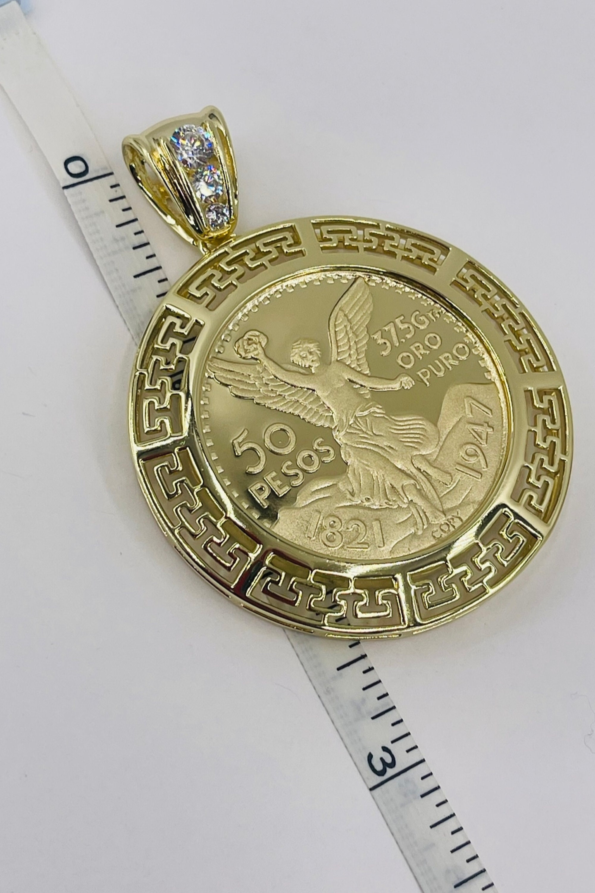 Coin 50 Mexican Pesos, Centennial and Chain, Centennial, Chain, 14k ...