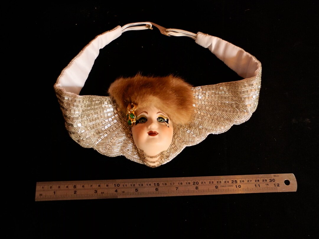 Vintage Carla Marchi Beaded Belt With Custom Porcelain Doll Face - Etsy