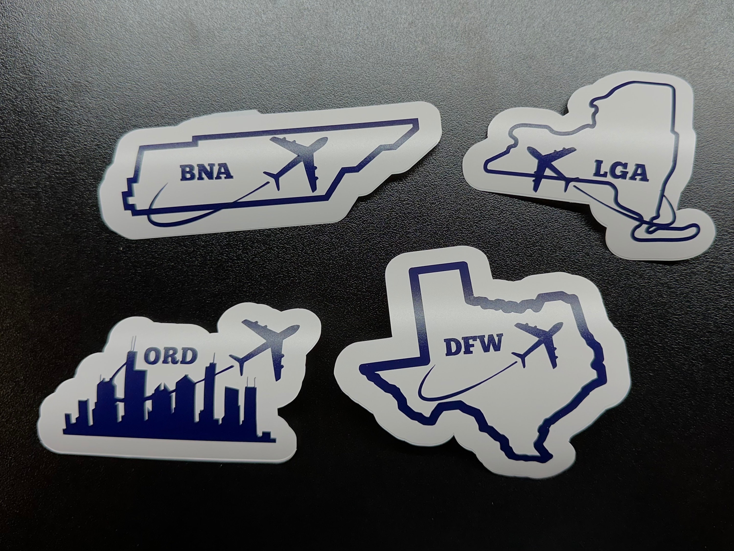 Custom Airport Code Vinyl Decal Sticker | IATA Code | Any State With ...