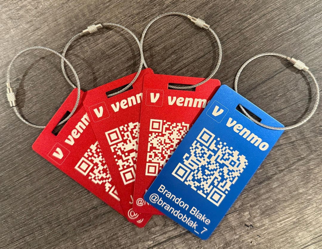 Golf Bag Tag / Venmo Tag Custom -venmo Paypal Zelle Linked in Custom ...