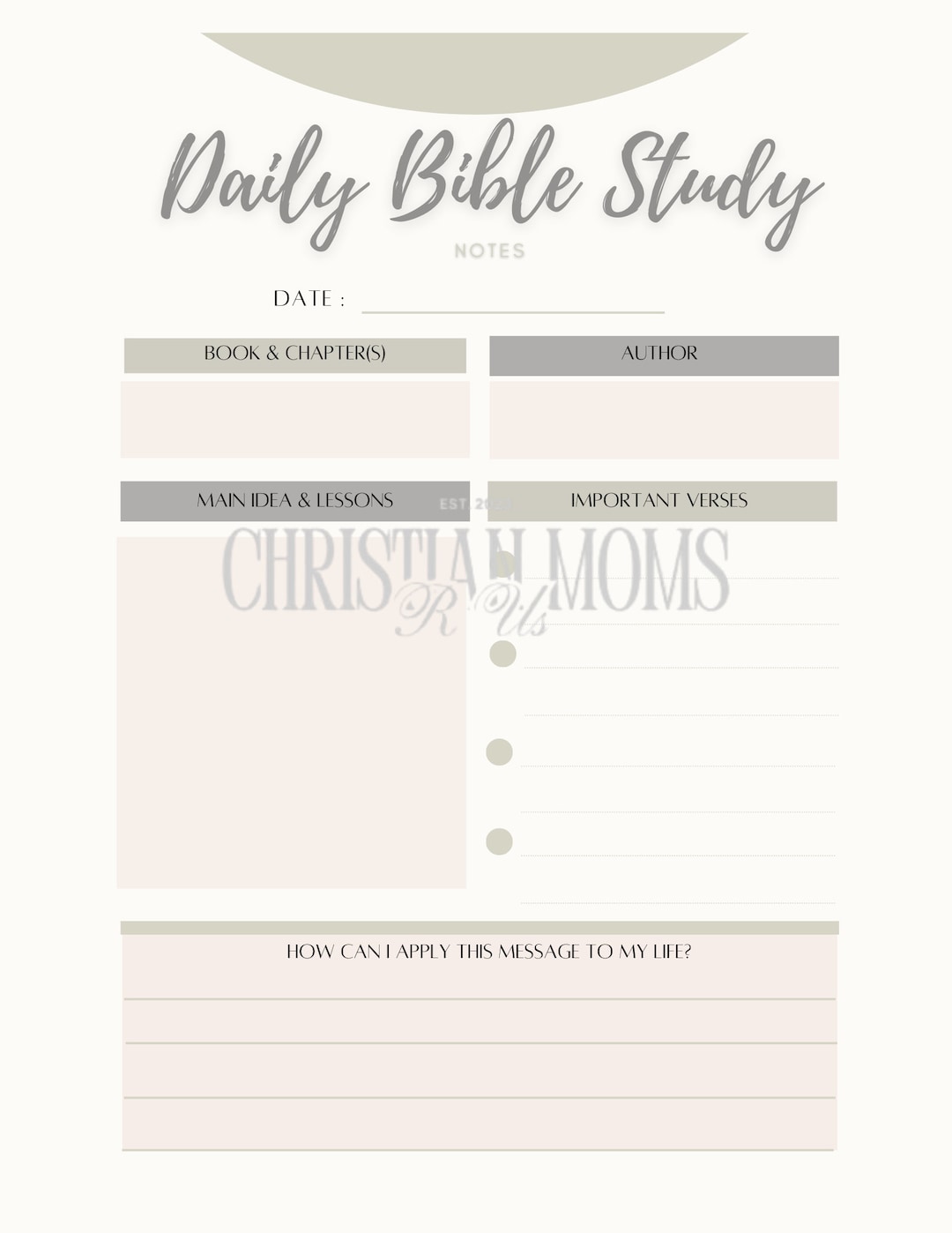 Daily Bible Study Guide - Etsy