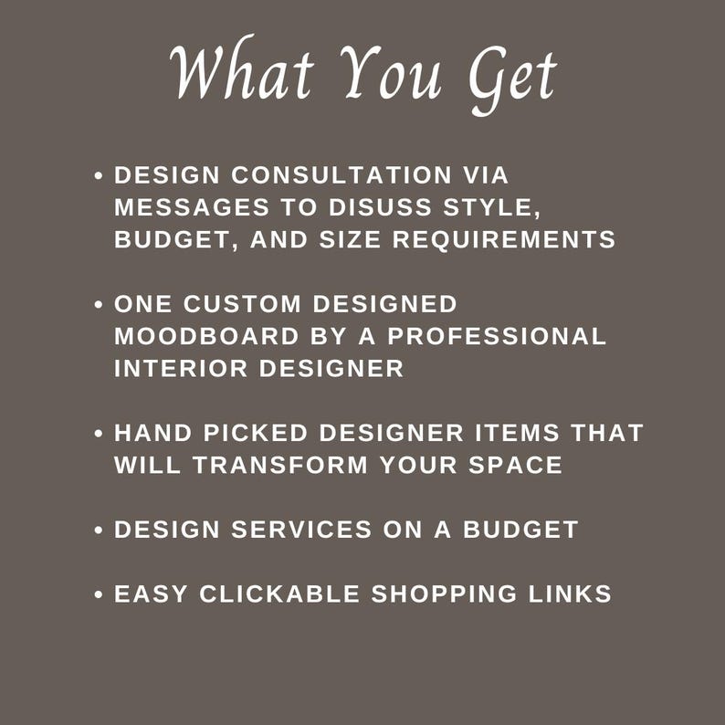 Virtual Interior Design: Custom Mood Board Design - Etsy