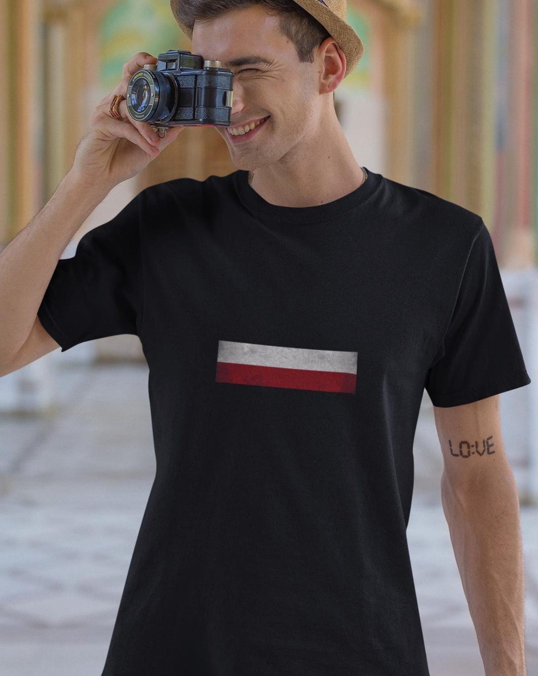 Distressed Polish Flag Tee - Patriotic Poland Cotton T-shirt - Etsy