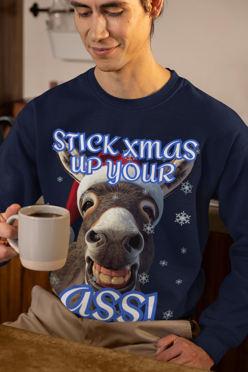Funny Offensive Christmas Sweatshirt, Gag Gift Jumper - Etsy UK