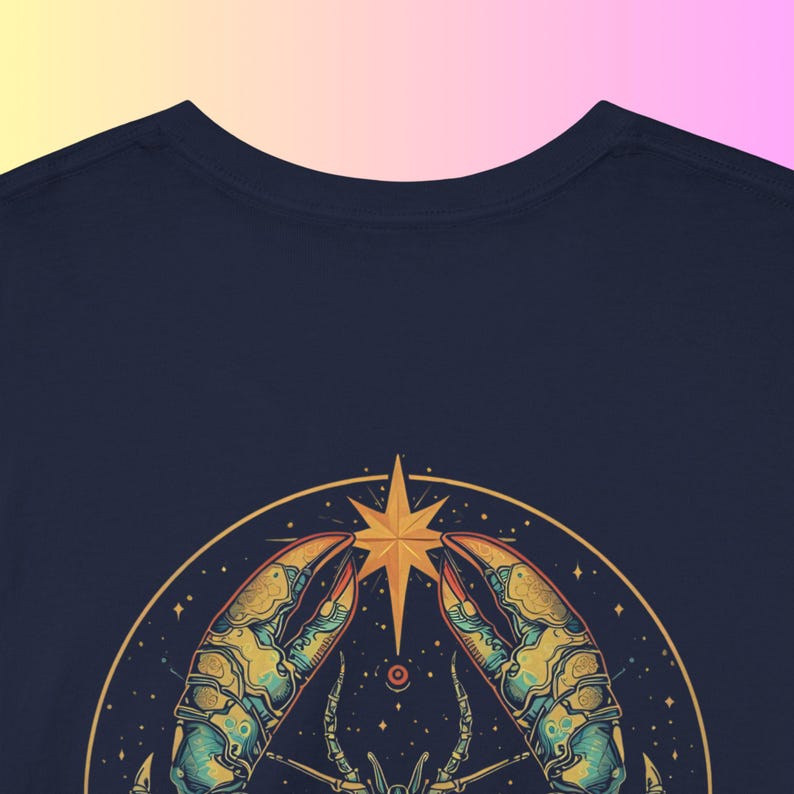 Celestial Lobster Tattoo Art T-shirt, Hippy Beach Surf Style - Etsy UK