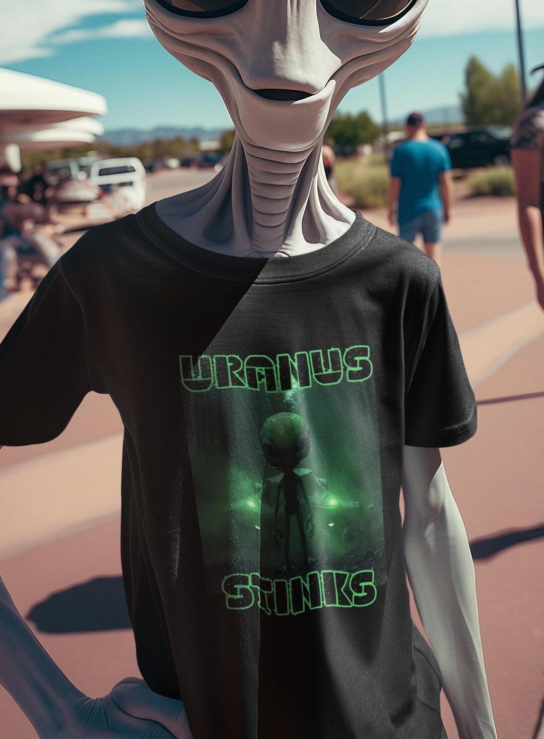 Uranus Stinks Alien Tee - Funny Dad Joke Graphic T-shirt - Etsy UK