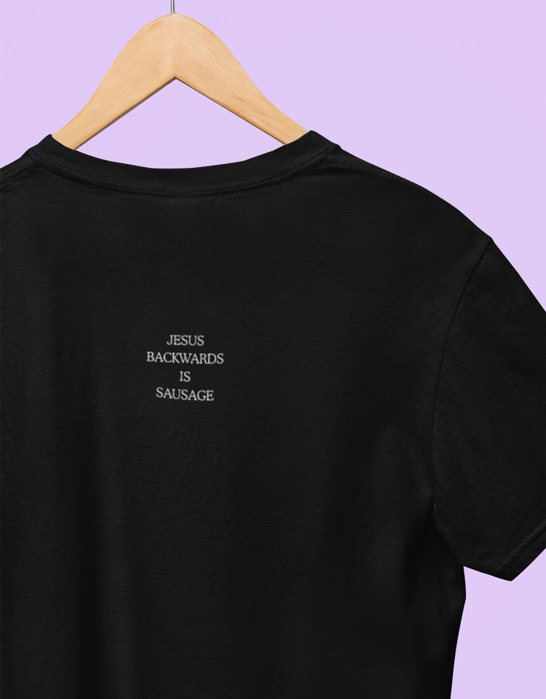 Funny Back Print T-shirt, Dad Joke Humor Tee, Fun Small Text Silly ...