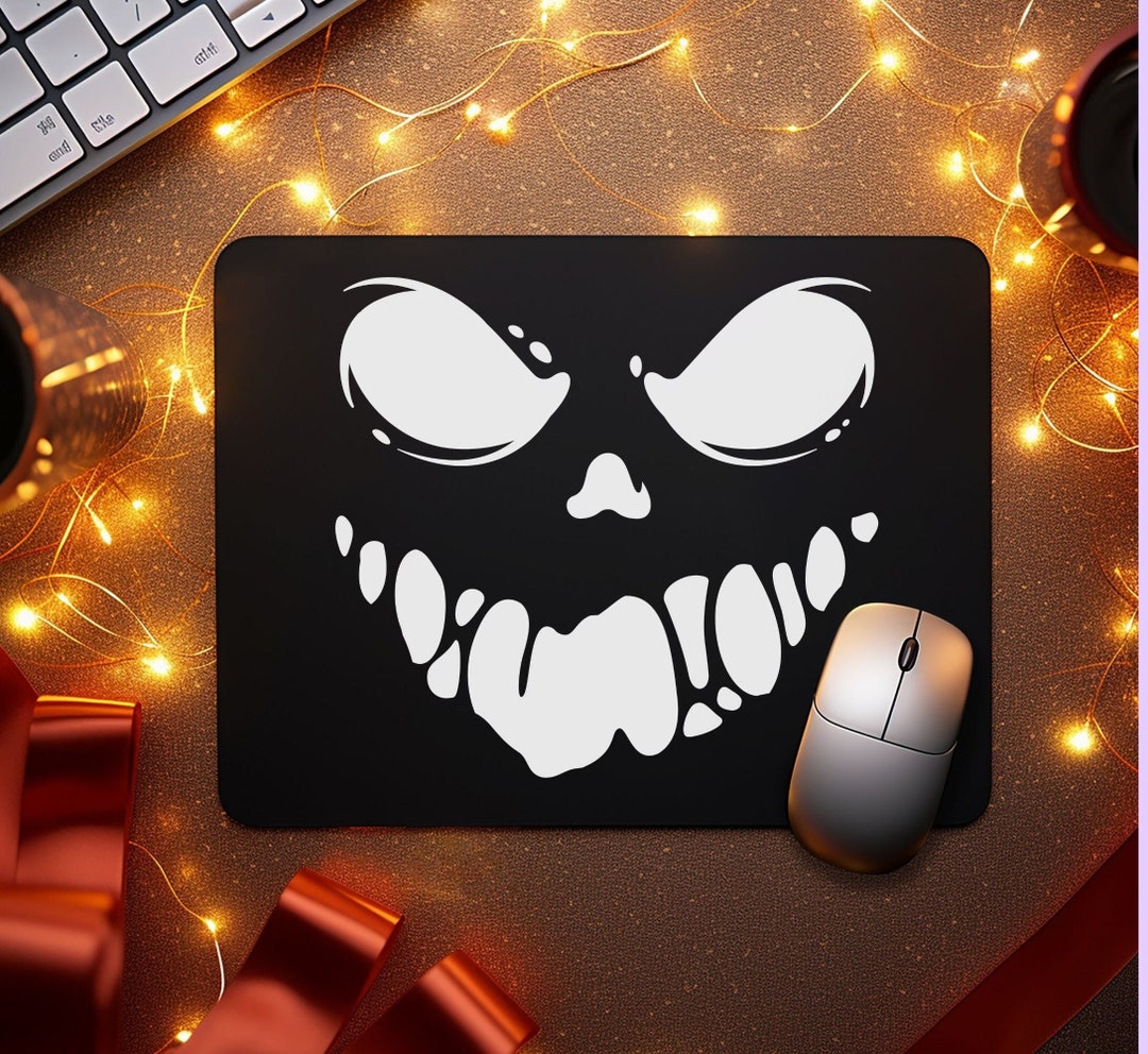 Scary Face Creepy Horror Silhouette Non-slip Mouse Pad, Kids Fun Gaming ...