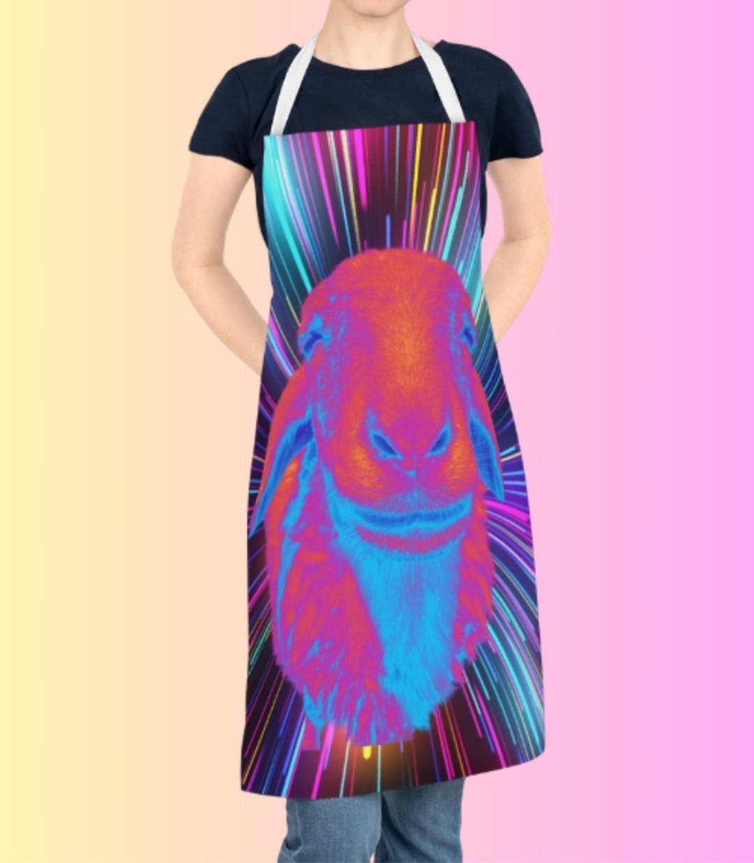 Funny Sheep Apron, Fun Kitchen Gift, Unique Cooking Accessory, Colorful ...