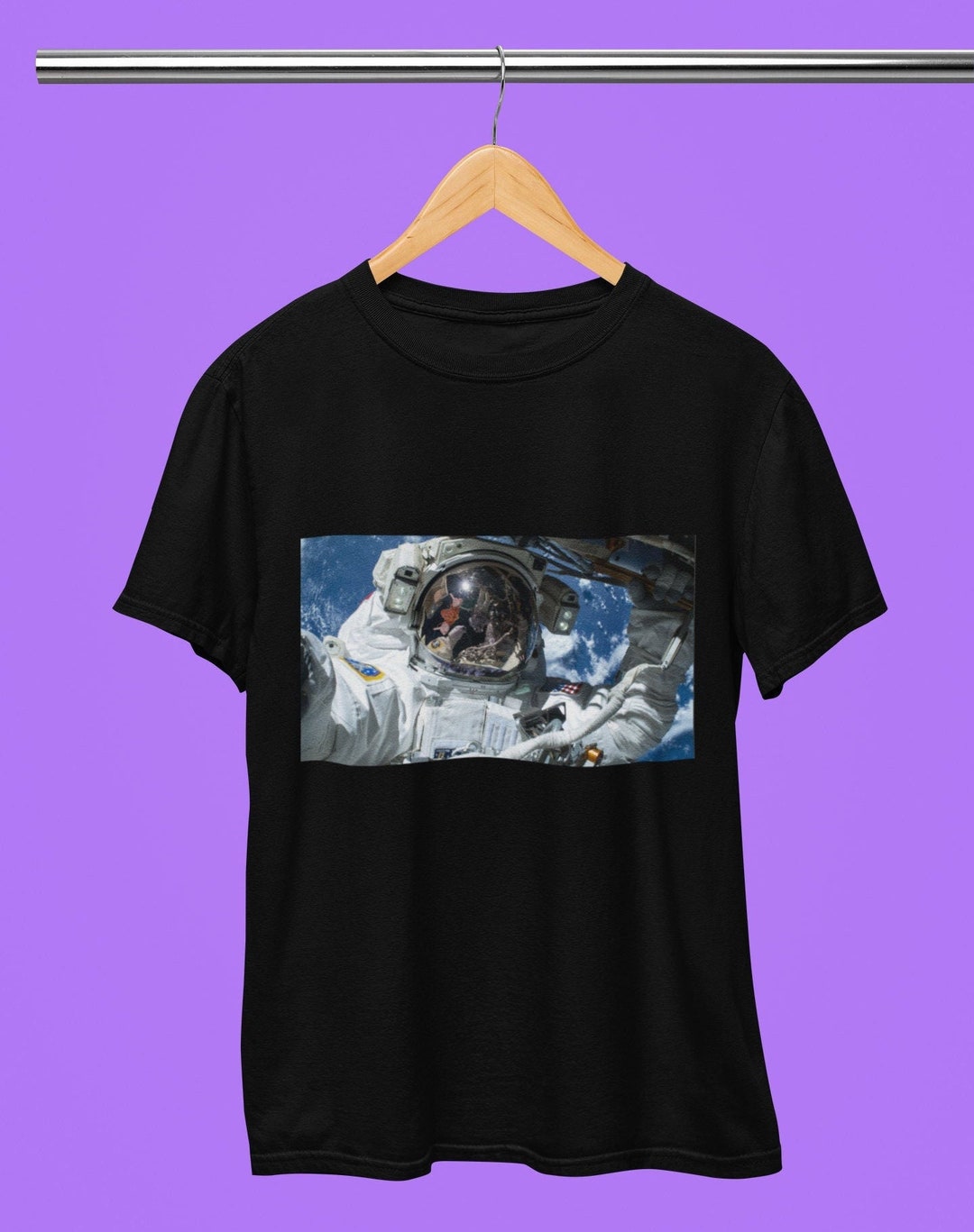 Rude Lobster Astronaut T Shirt, Mens Funny ISS Space Tshirt, Teenager ...