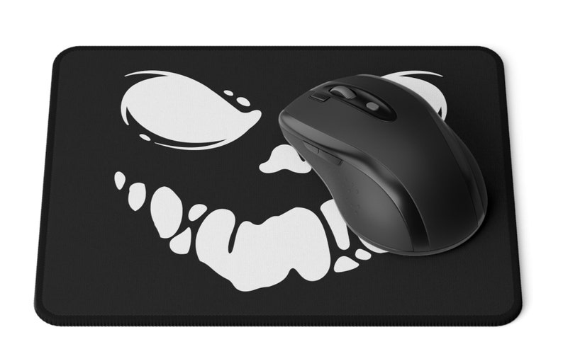 Scary Face Creepy Horror Silhouette Non-slip Mouse Pad, Kids Fun Gaming ...