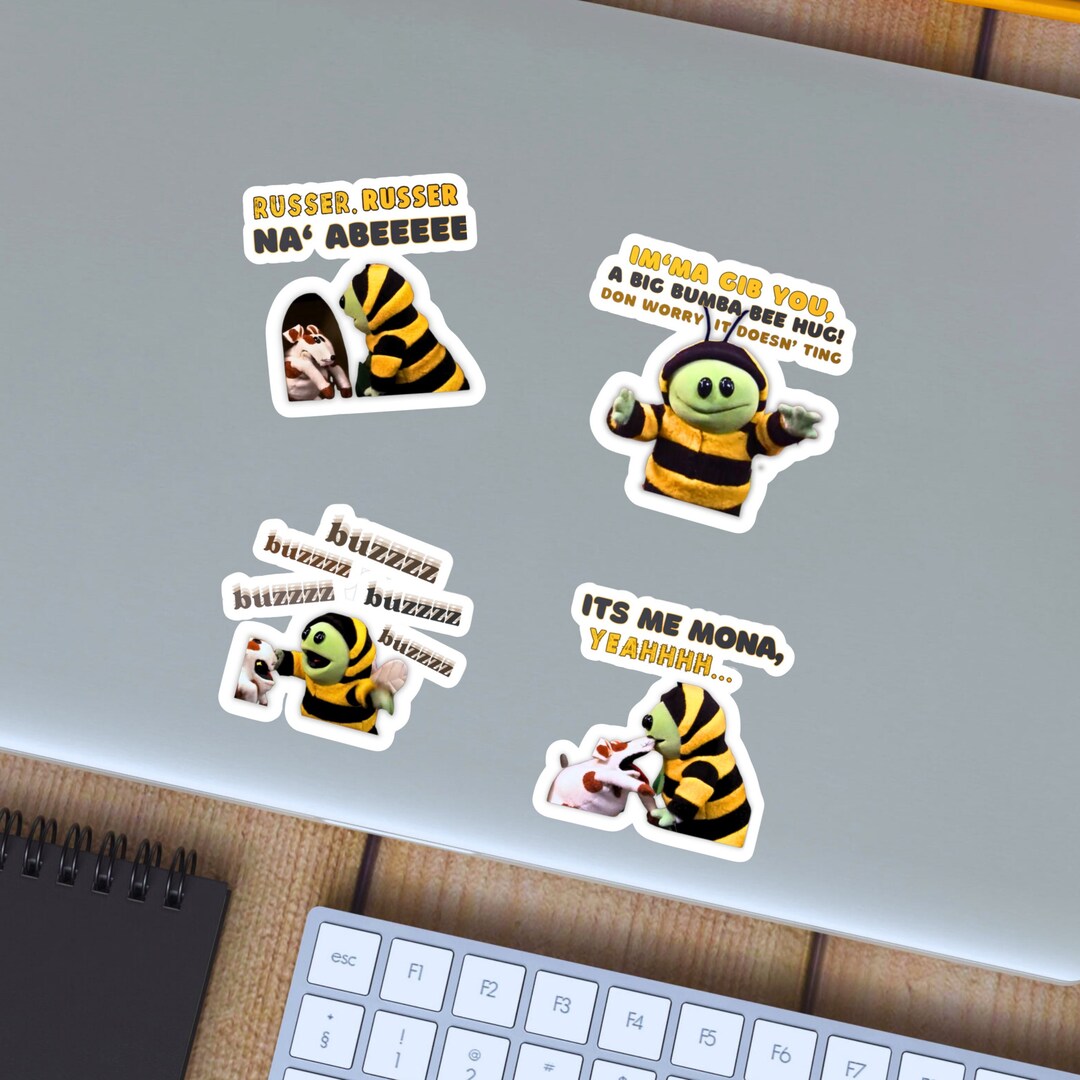 Cute Sticker, Laptop Sticker, Nanalan Mona Bee Meme Stickers, Mona ...