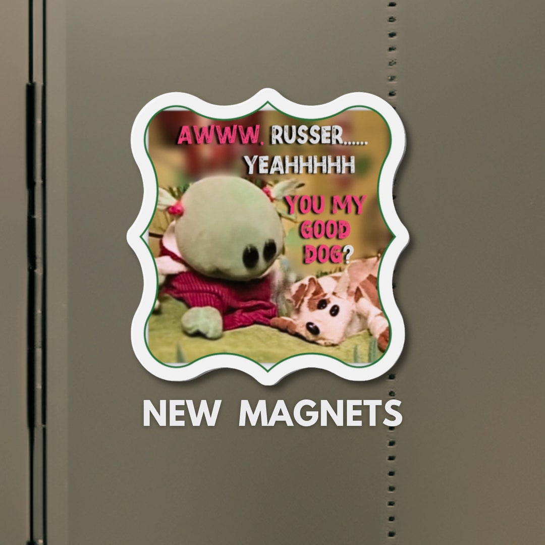 Nanalan Mona and Russer, Cute Die-cut Magnets, Fridge, Locker, Laptop ...