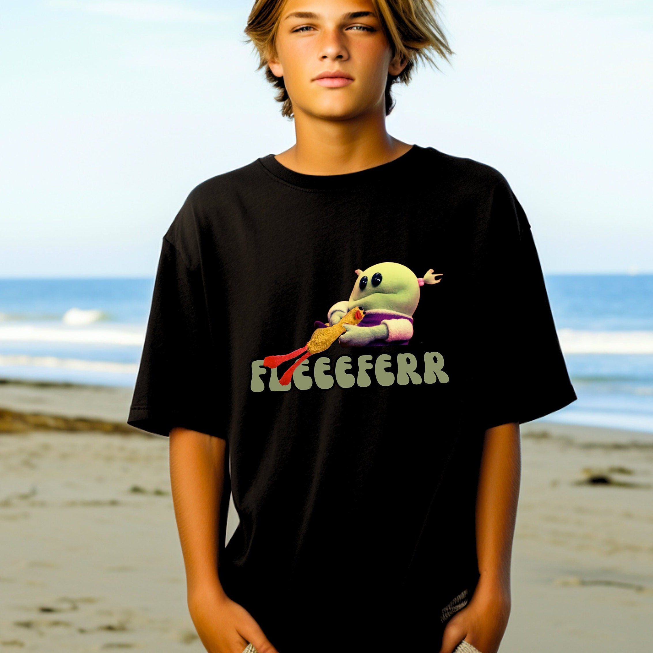 Nanalan Mona and Fleefer, Funny Meme Tee, Puppet, Girlfriend Gift ...