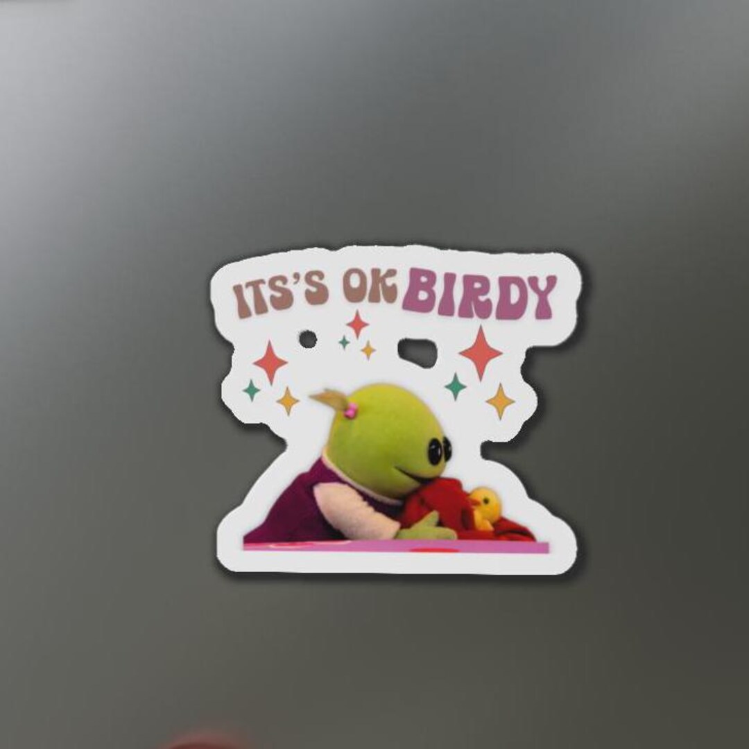 Nanalan Magnets, Cute Die-cut It's Ok Birdy - Locker & Laptop Sticker ...