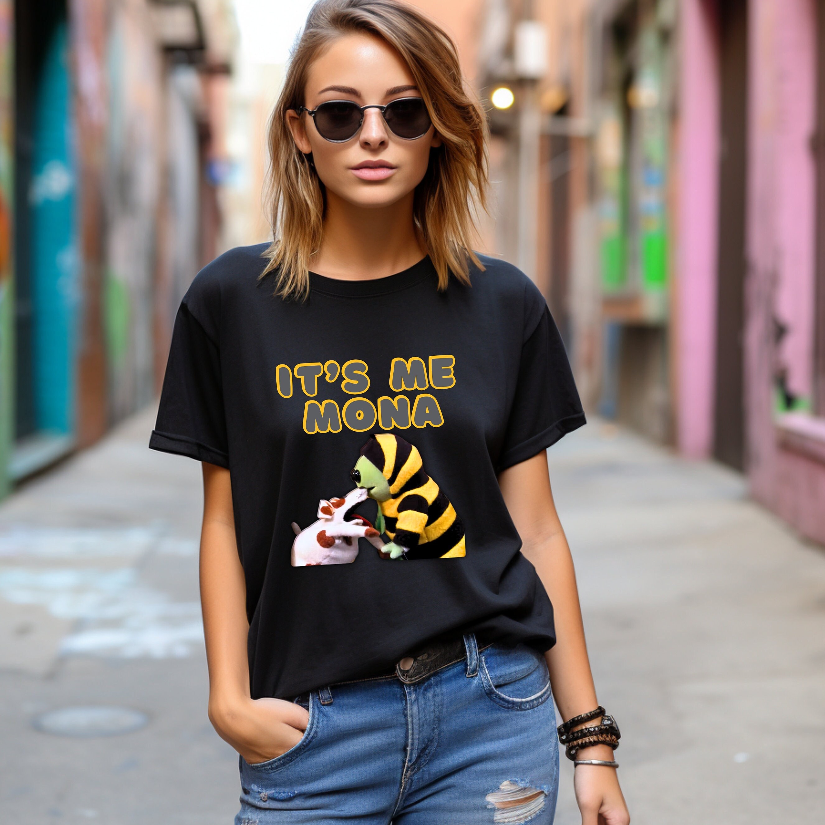 Nanalan New Funny Meme Tee, Puppet, Nostalgia Mona, Girlfriend Gift ...