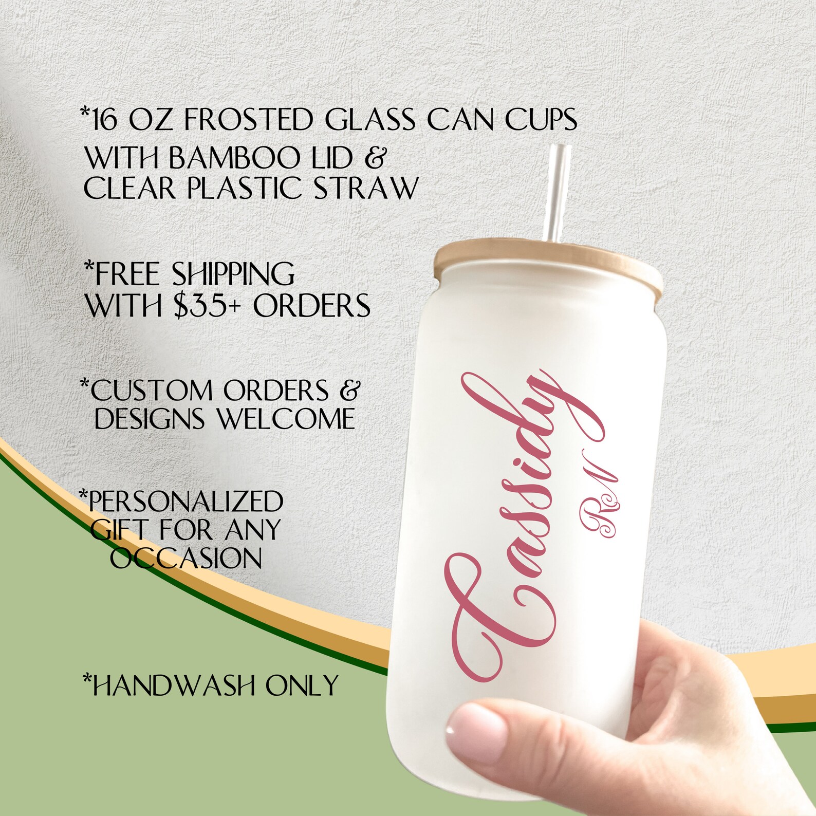 Personalized Nurse Iced Coffee Cup, Nurse Glass Tumbler Cup Nursing ...