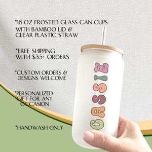 Personalized Frog Iced Coffee Cup, Custom Frog Frosted Glass Cup ...