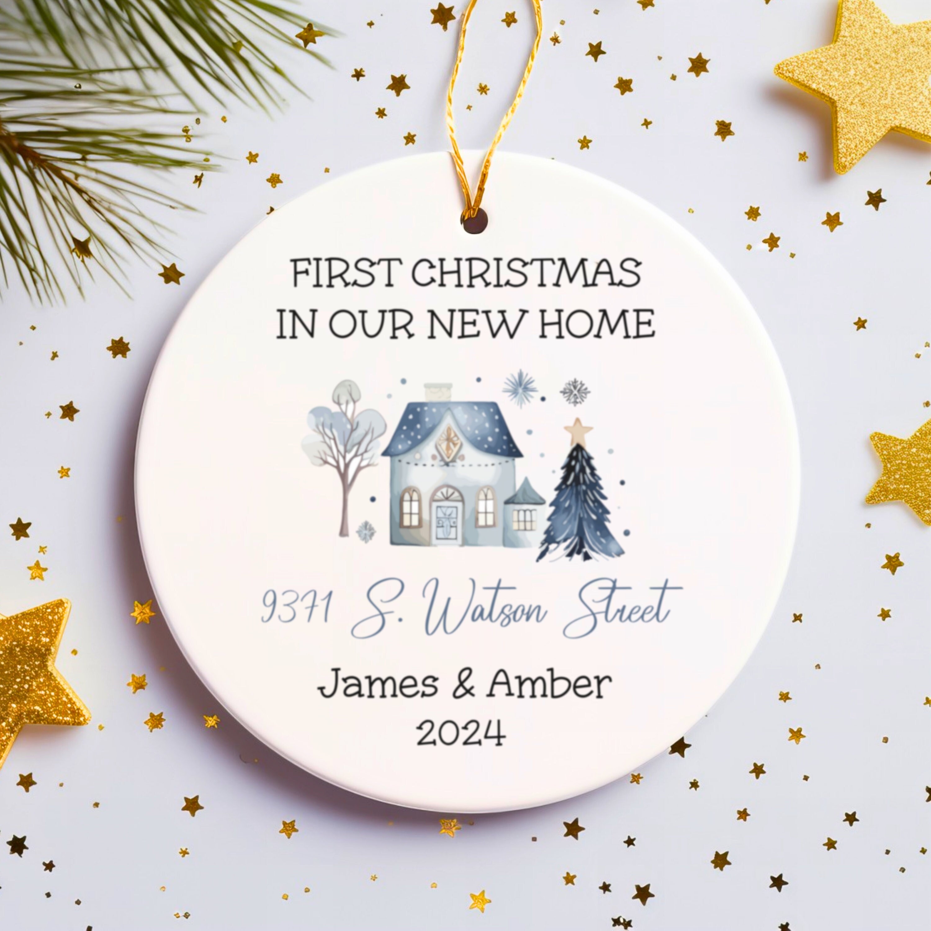 Our First House, Our First Christmas Ornament, Personalized First ...
