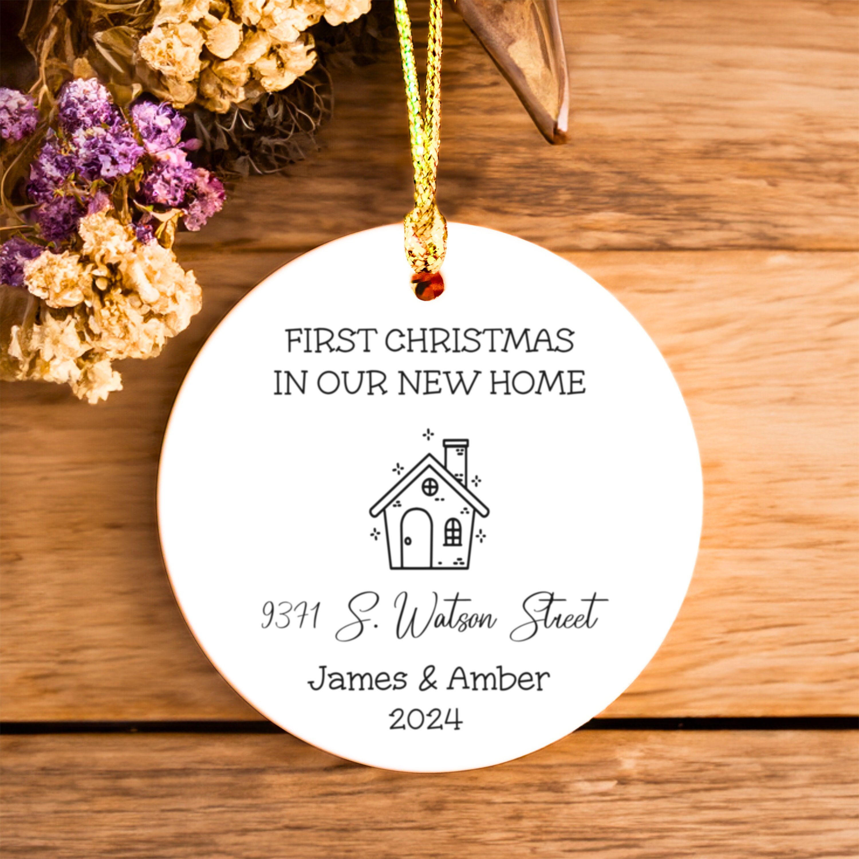 Our First House, Our First Christmas Ornament, Personalized First ...
