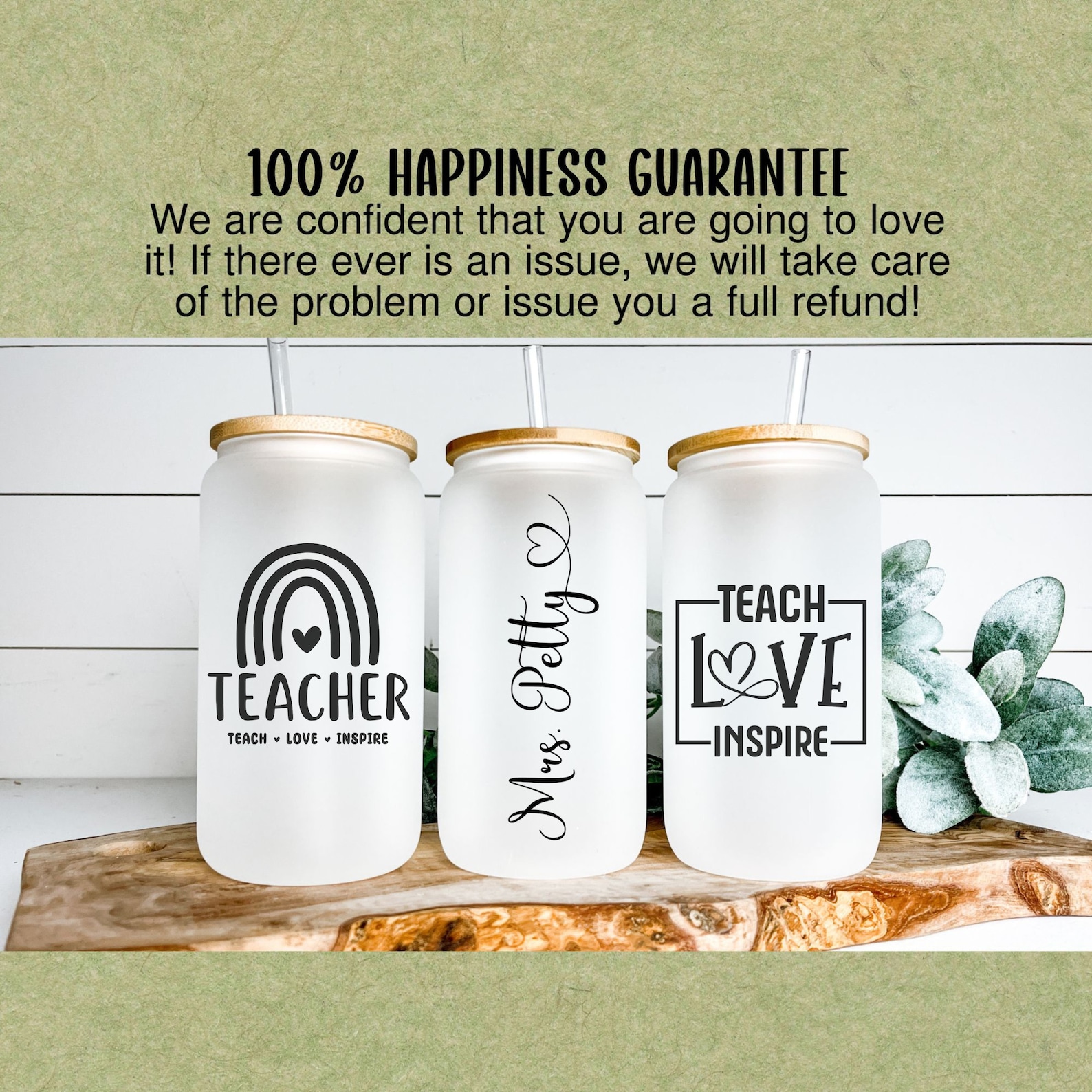 Personalized Teacher Iced Coffee Cup, Teacher Tumbler Cup, Teach Love ...