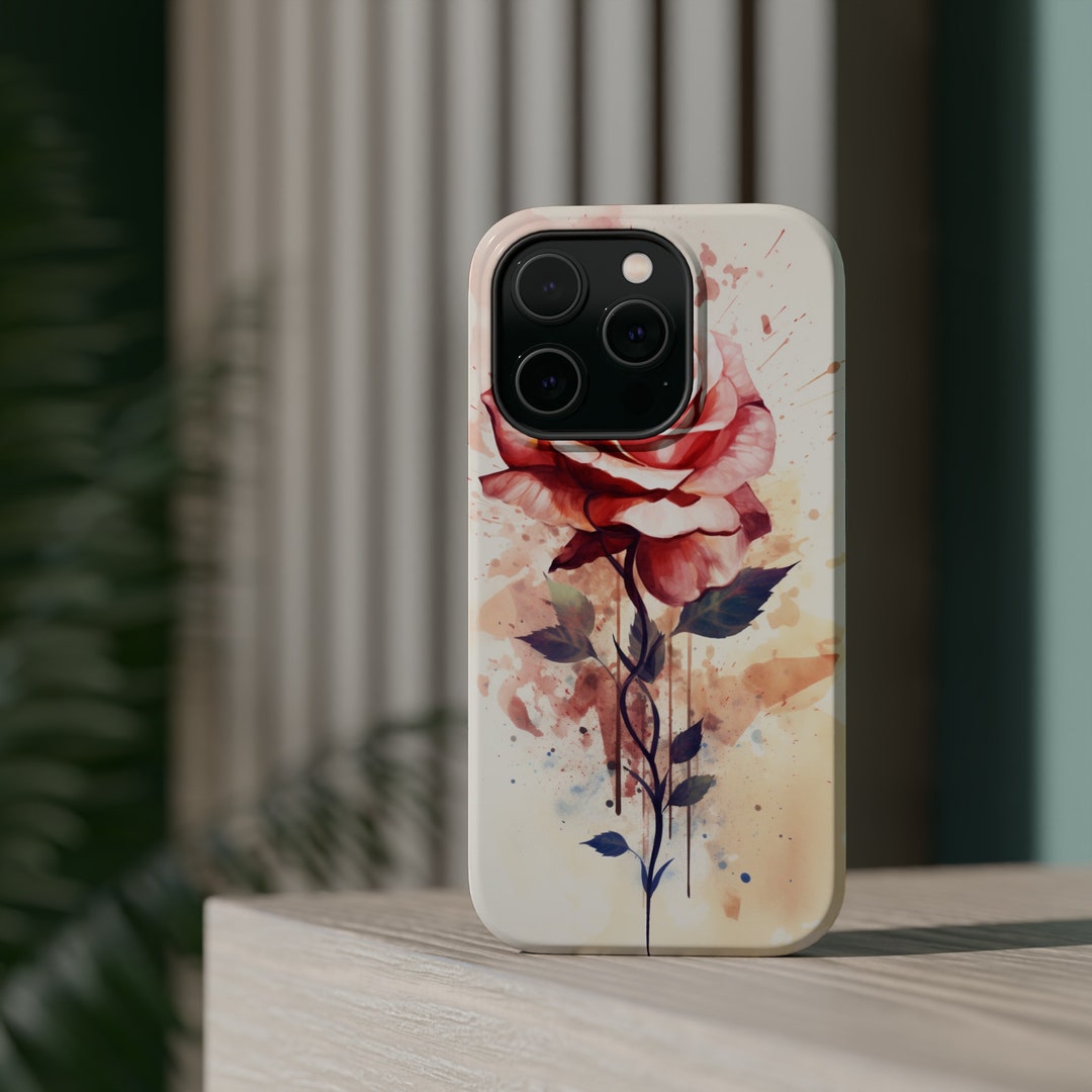 Magsafe iPhone Case Rose Flower Art Nature Blossom Rosé for iPhone 15 ...