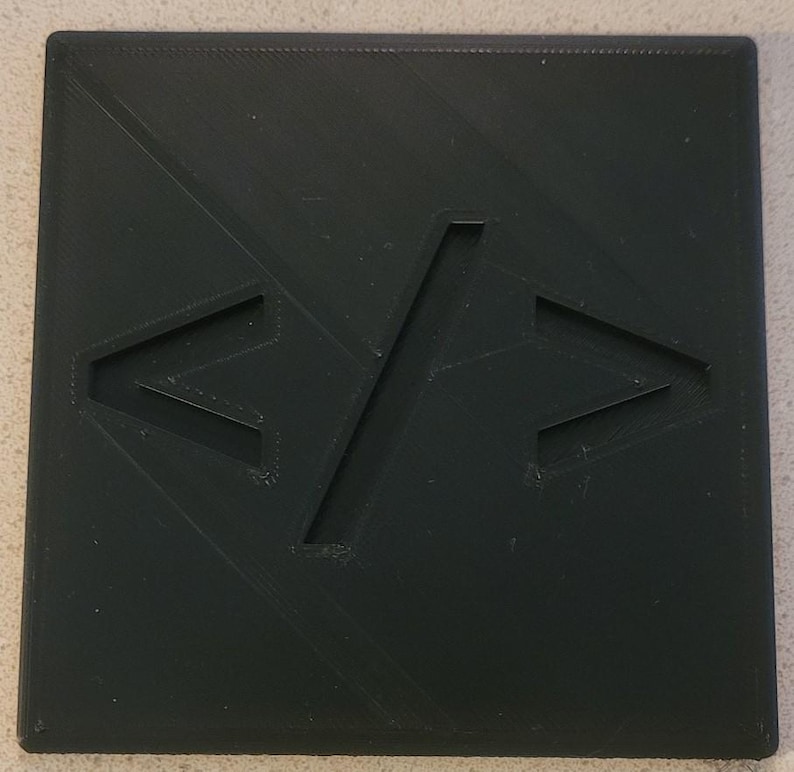 3D Printed Code Themed Coaster - Etsy