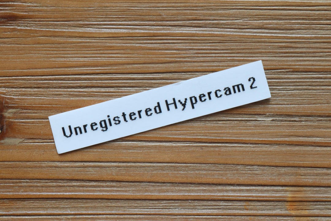 Unregistered Hypercam 2 Sticker Decal Clear Vinyl | Internet Nostalgia ...