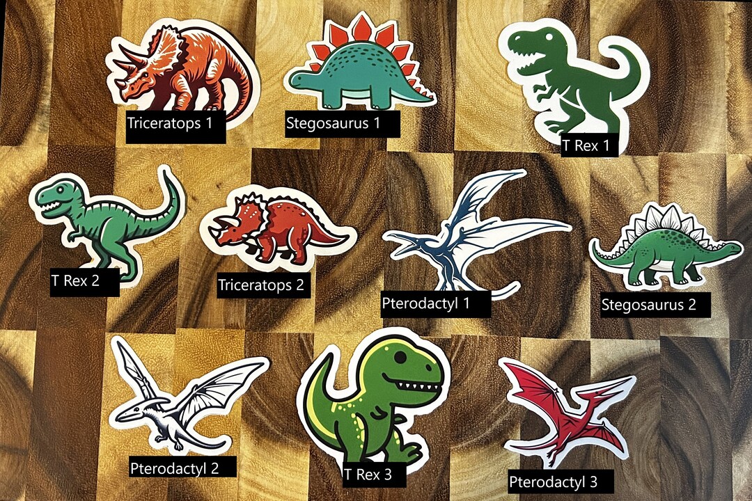 Dinosaur Discovery Waterproof Vinyl Sticker Collection, Perfect for ...