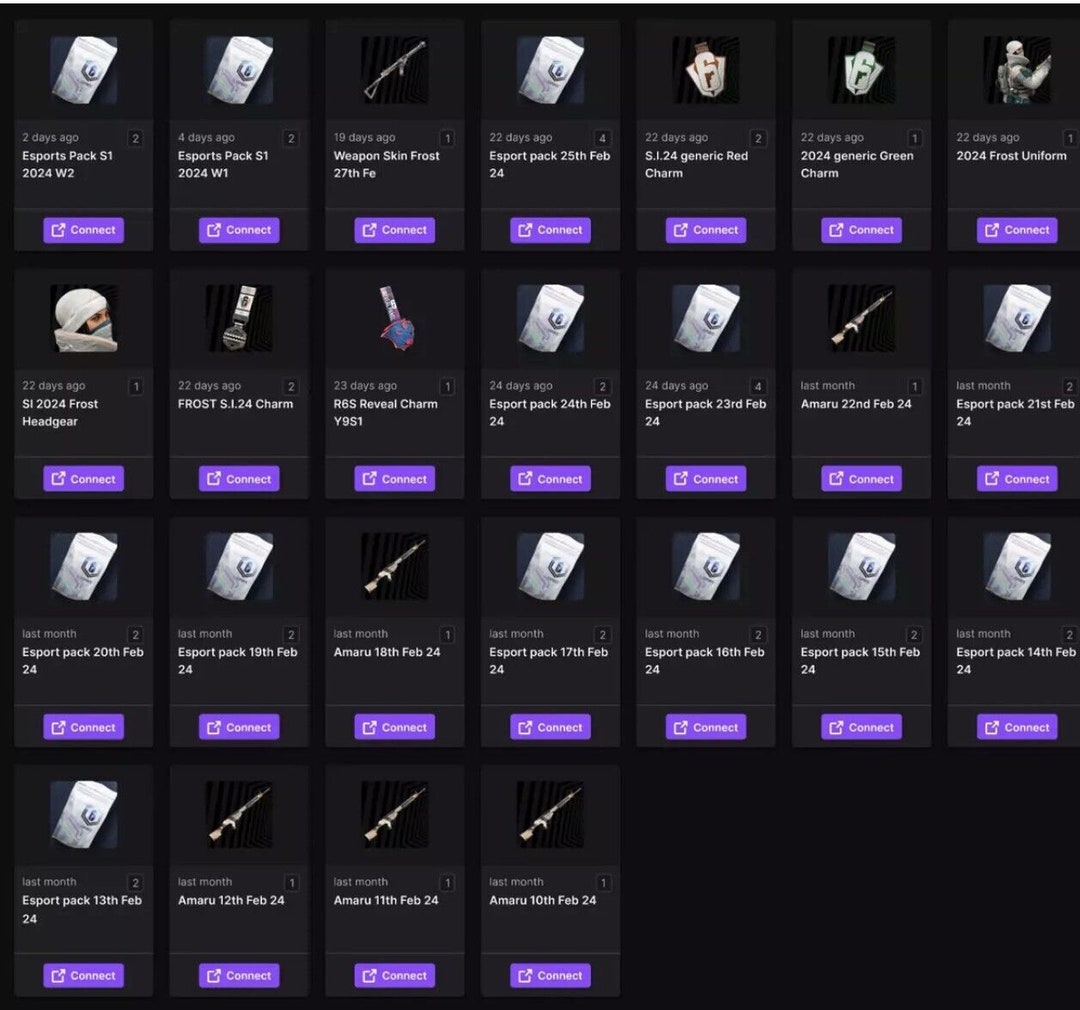 Rainbow Six R6S : 8 Esport Packs invitational 2024 Items / DROPS TWITCH ...