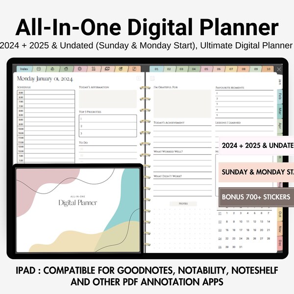 Digital Planner iPad - Etsy