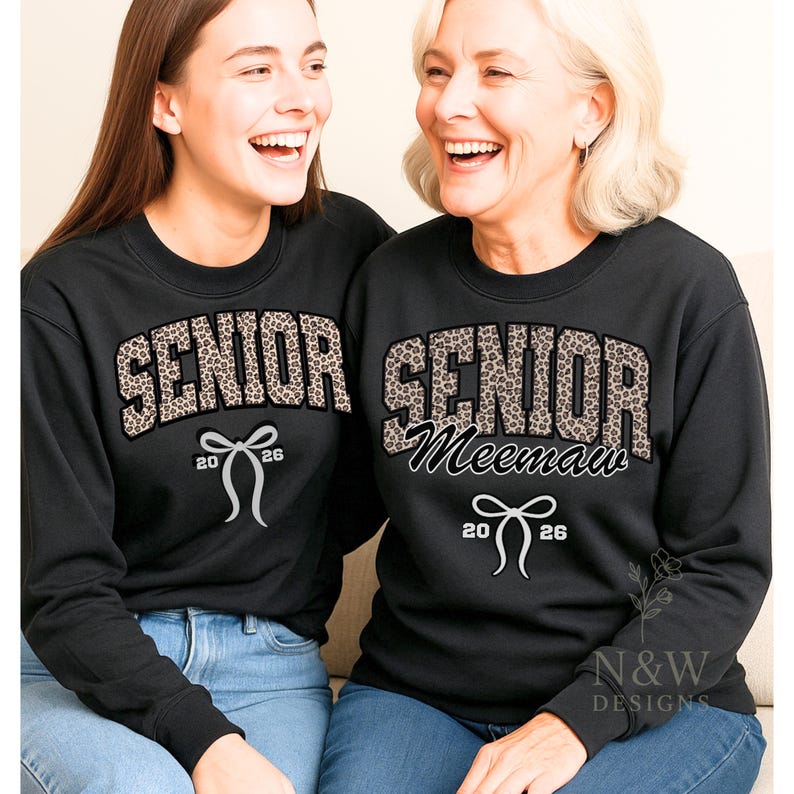 Senior Meemaw Sweatshirt • Class of 2026 Meemaw Shirt • Leopard Print ...