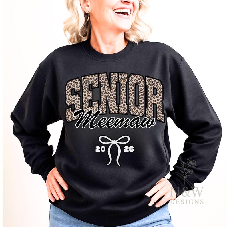 Senior Meemaw Sweatshirt • Class of 2026 Meemaw Shirt • Leopard Print ...