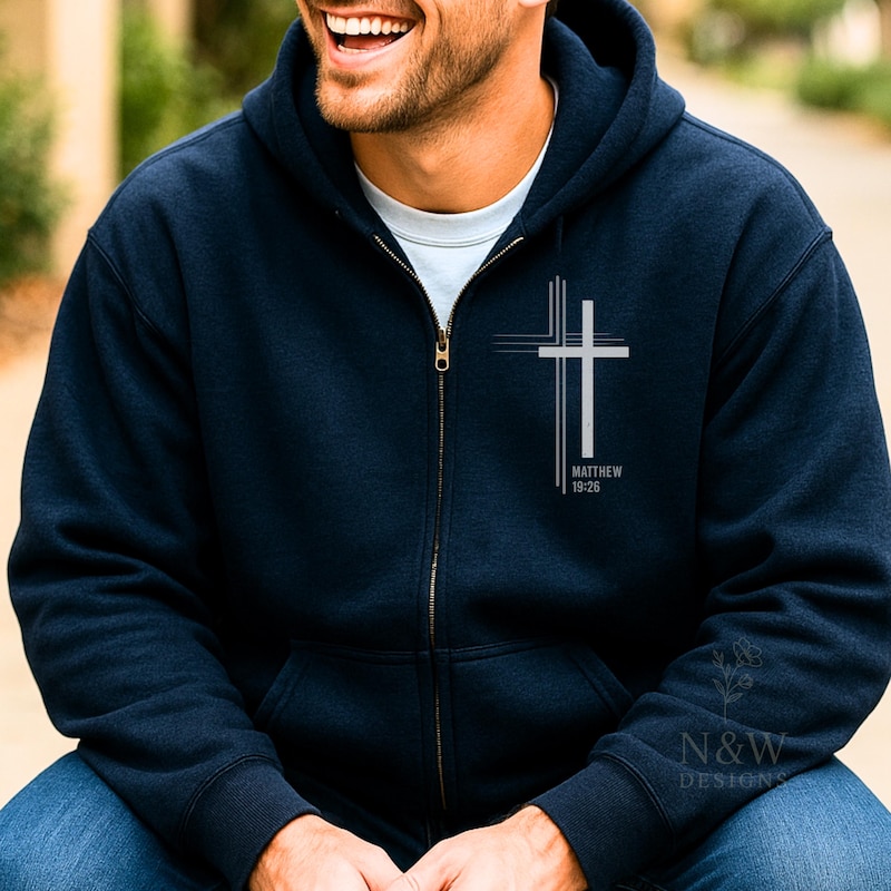 Zip up Hoodies Christian - Etsy