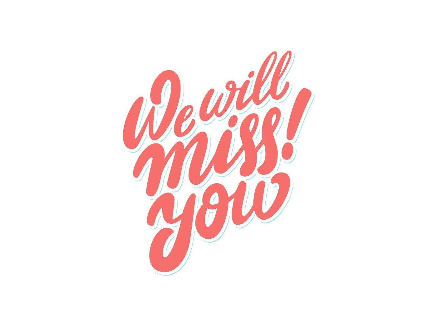 We Will Miss You Greeting Card - Etsy