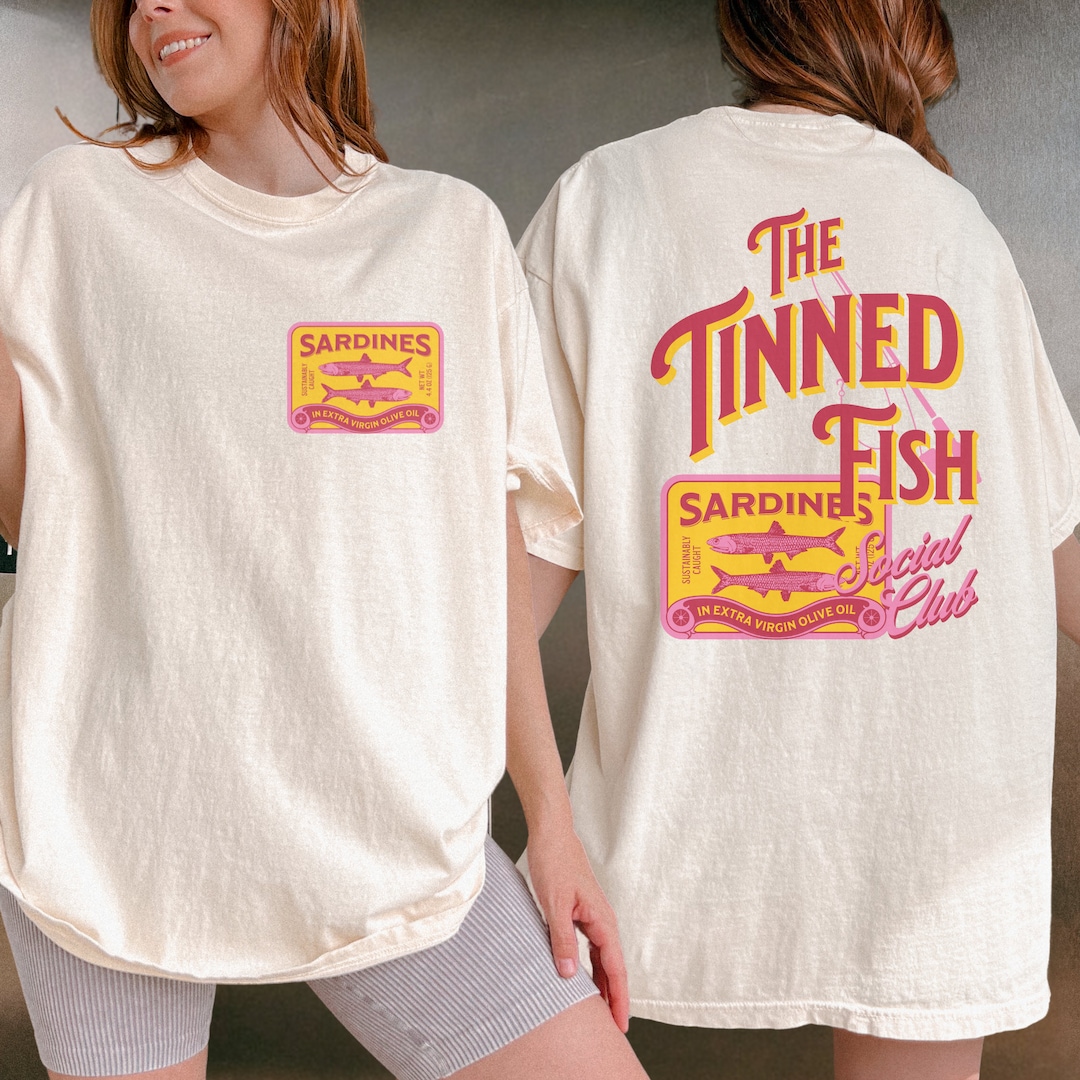 Tinned Fish Sardines Shirt Ocean Inspired Summer Tee Coastal Grandma ...