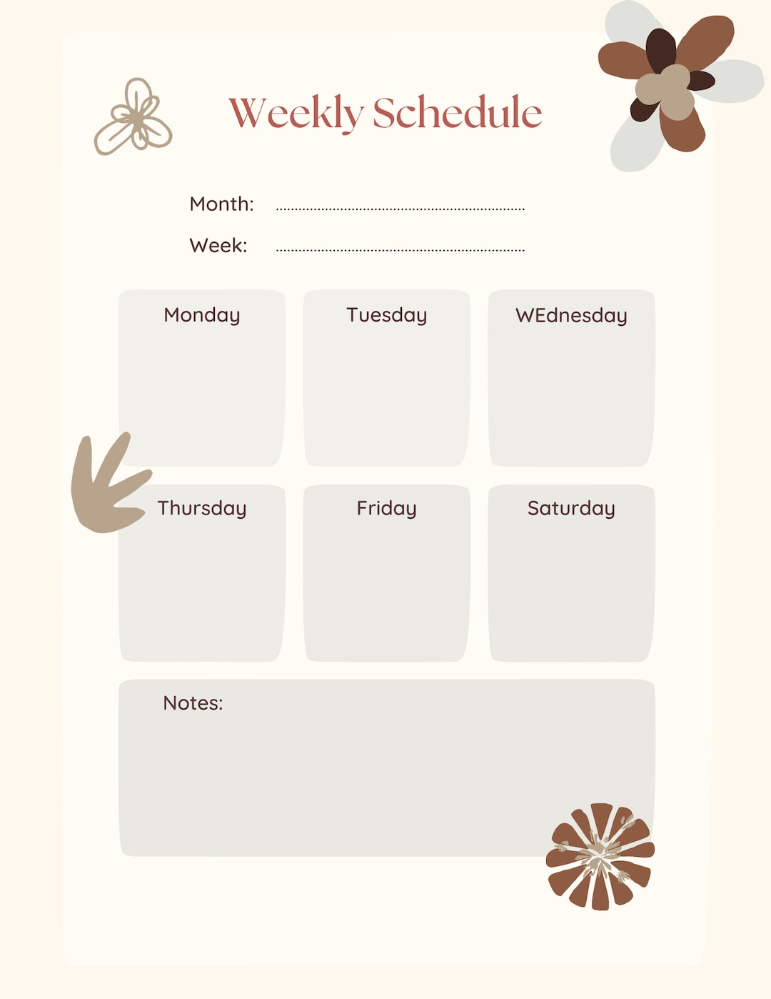 Aesthetic School Schedule Planner Template - Etsy