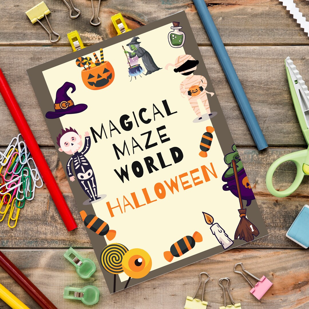Halloween Printable Busy Book Halloween Maze Book Halloween - Etsy