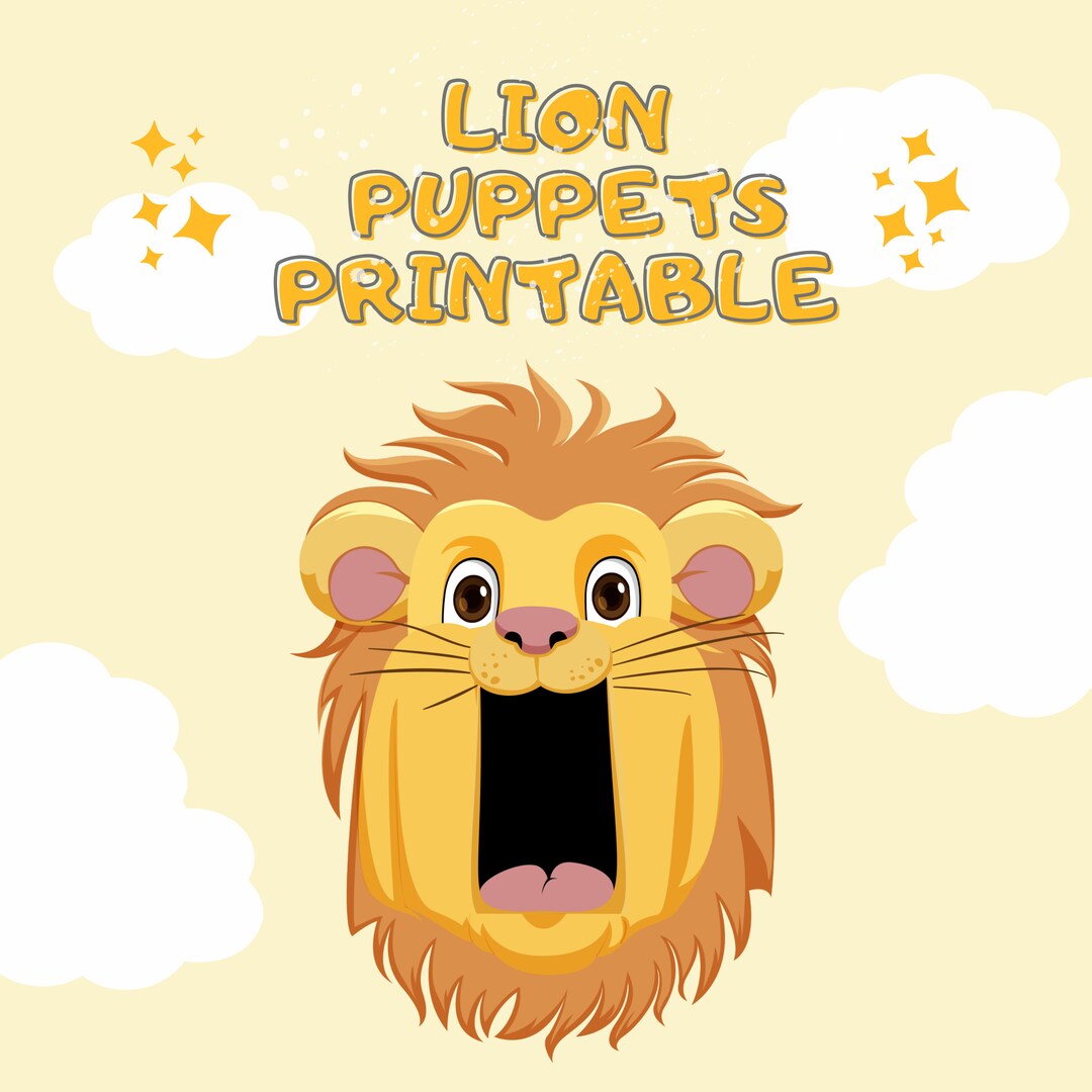 Lion Puppets Printable Templates Animal Template Animal Crafts Hand ...