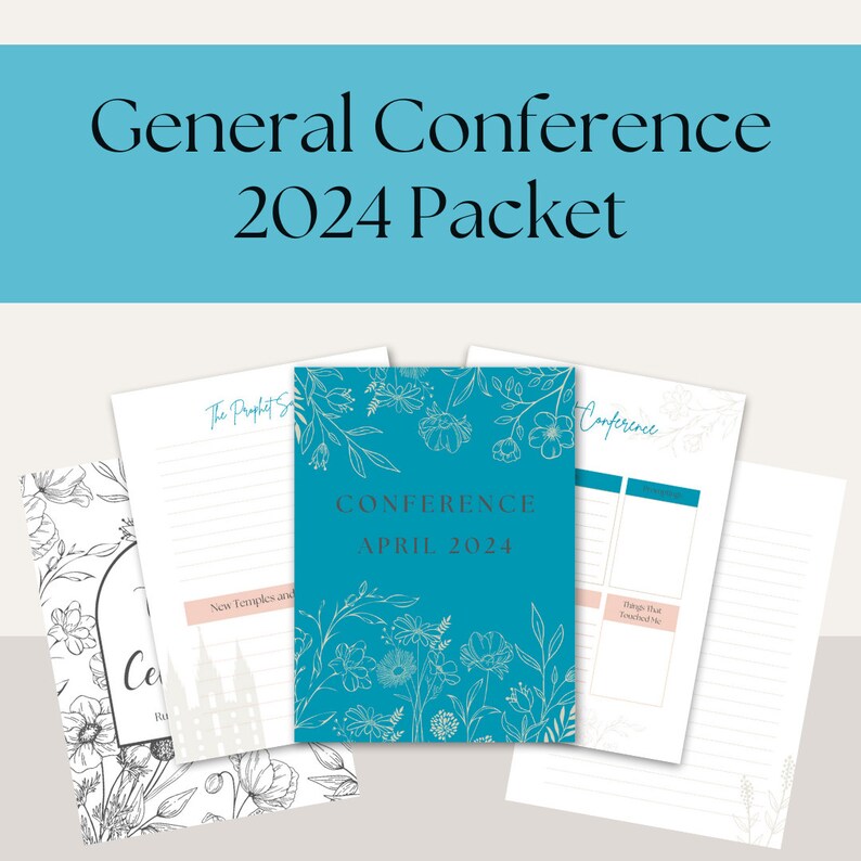 General Conference Printable Packet April 2024 - Etsy
