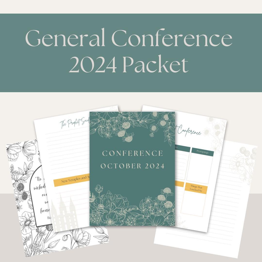 General Conference Printable Packet October 2024 - Etsy