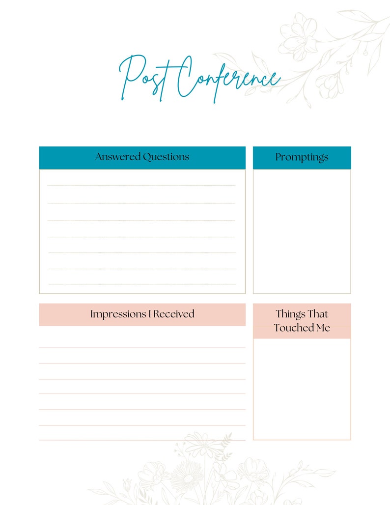General Conference Printable Packet - Etsy