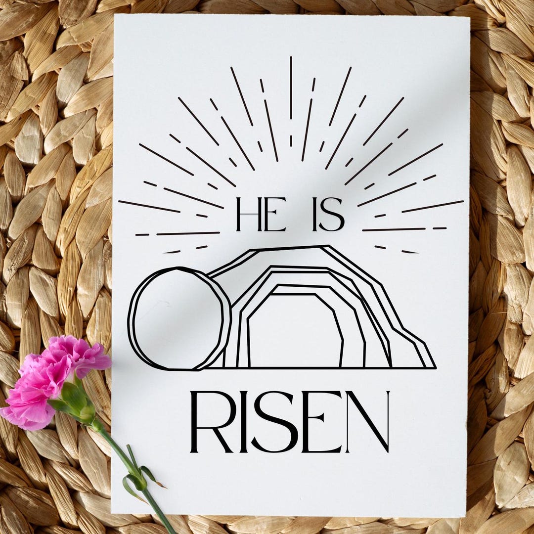 He is Risen Print: Minimalist Easter Decor (digital Download) - Etsy