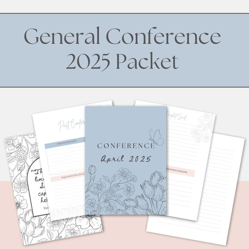 General Conference Printable Packet April 2025 - Etsy