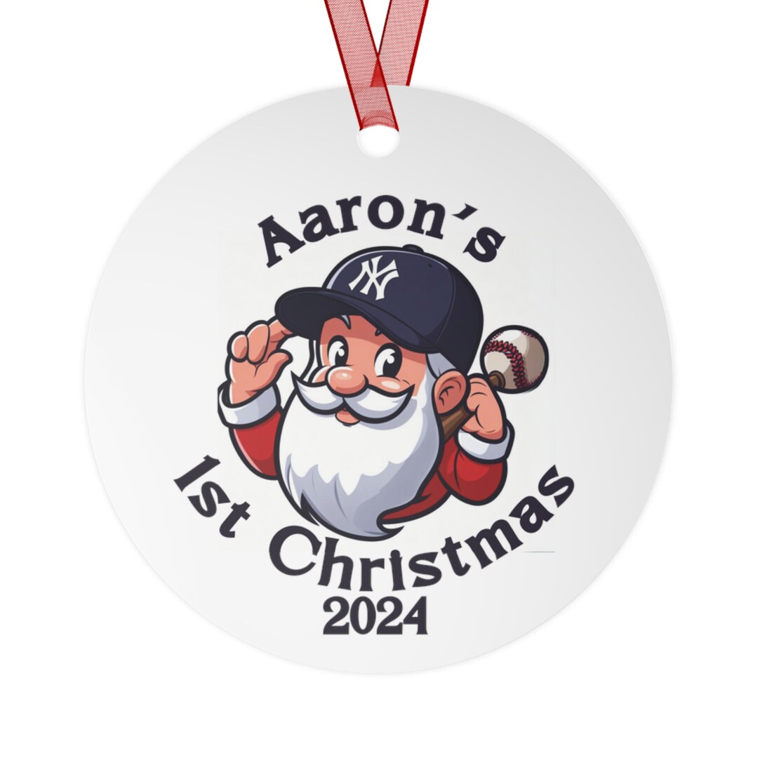 Personalized Baby's First Christmas MLB Team Metal Ornament New York ...
