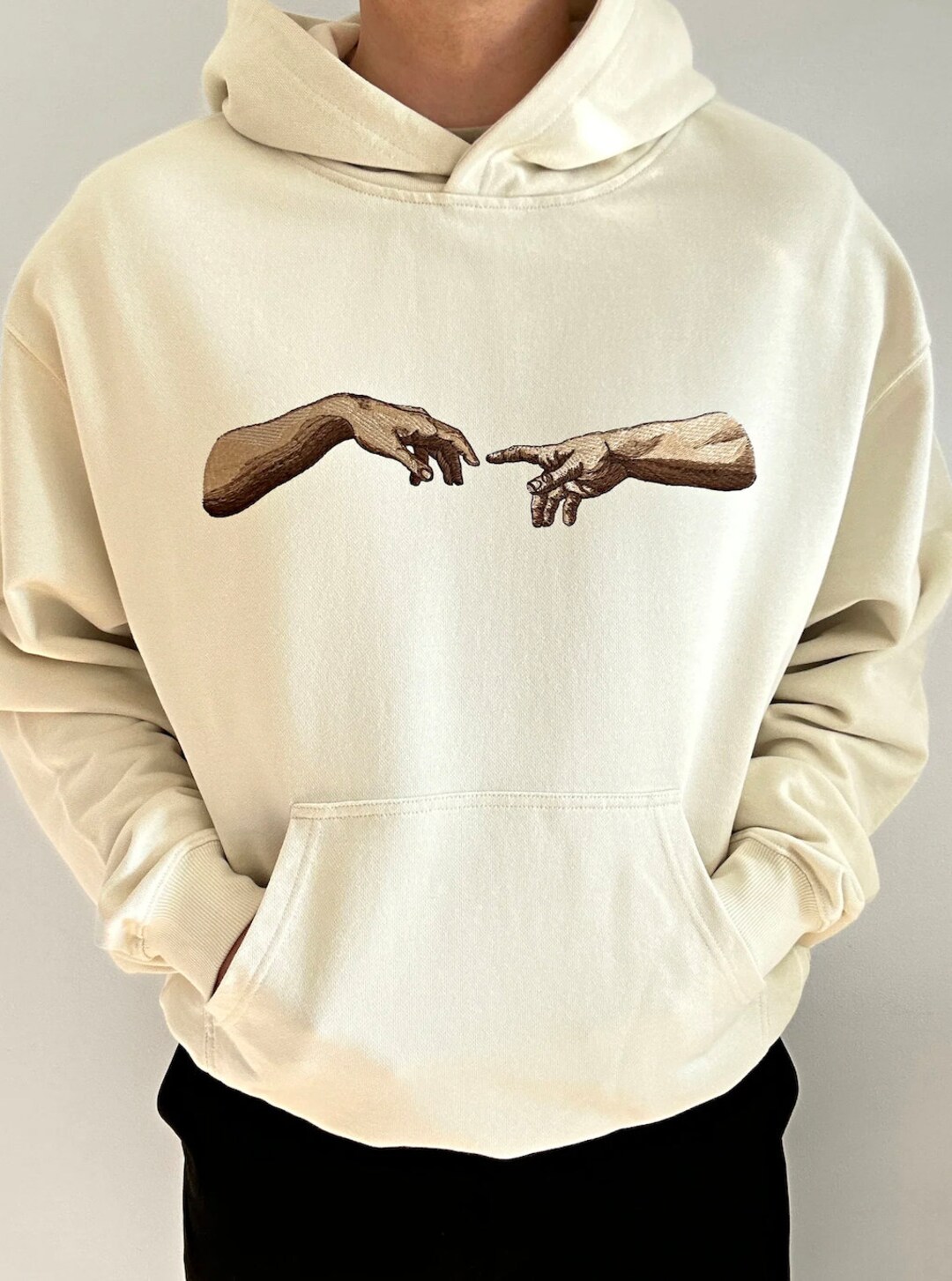 The Creation of Adam Renaissance Art Hoodie - Etsy
