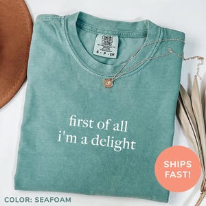 Comfort Colors® First of All I'm a Delight Shirt Funny Humor Shirt ...