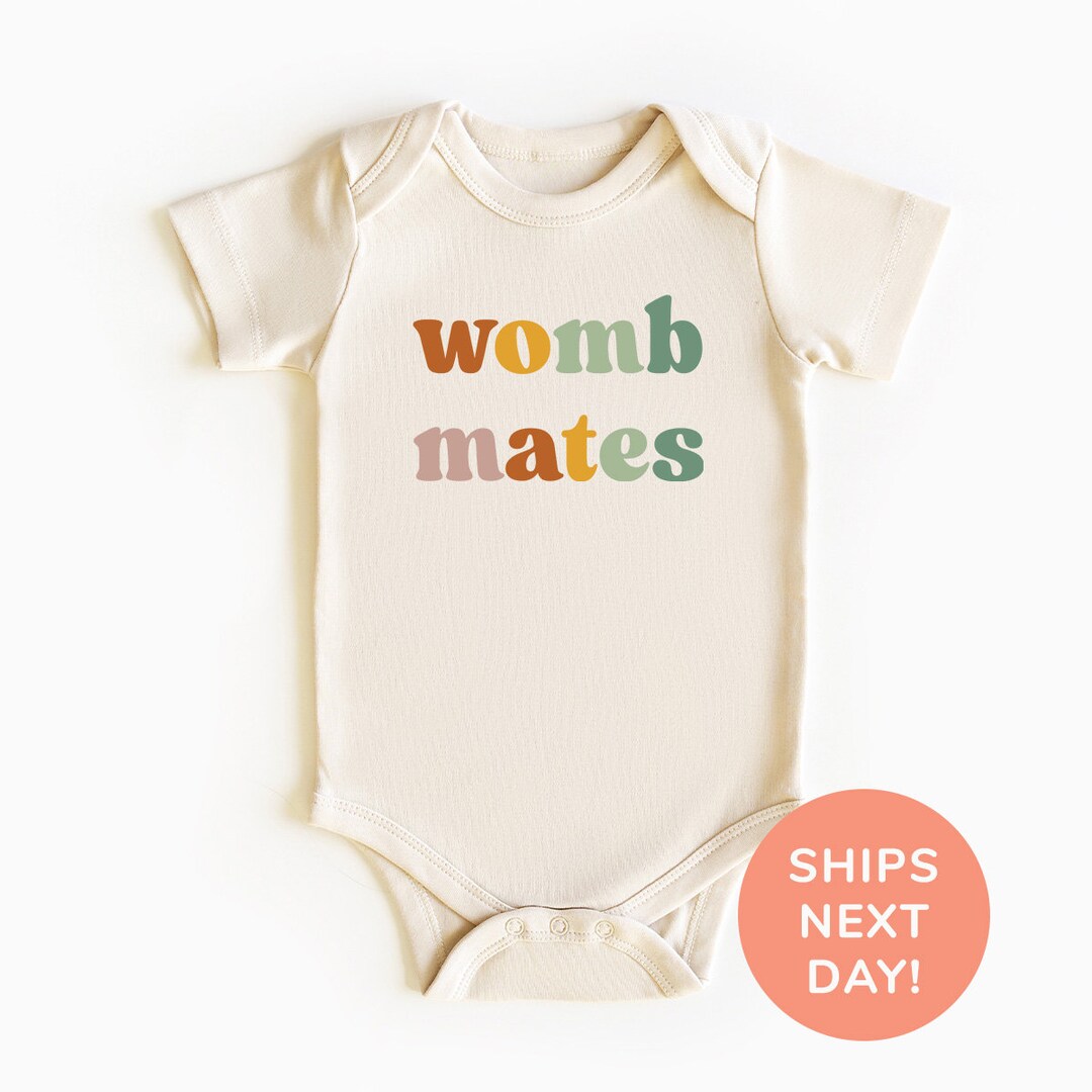 Womb Mates Shirt and Onesie® Cute Twin Baby Shirt Twin Pregnancy ...